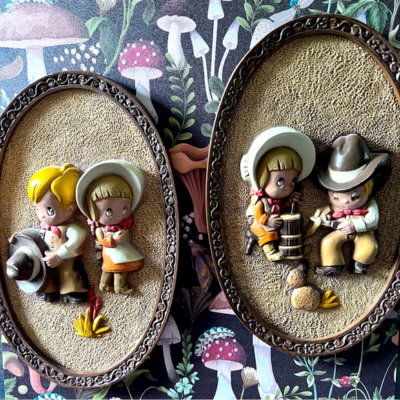 Homco | Accents | Vintage Cowfolk Western Wall Hanging Plaques Homco ...